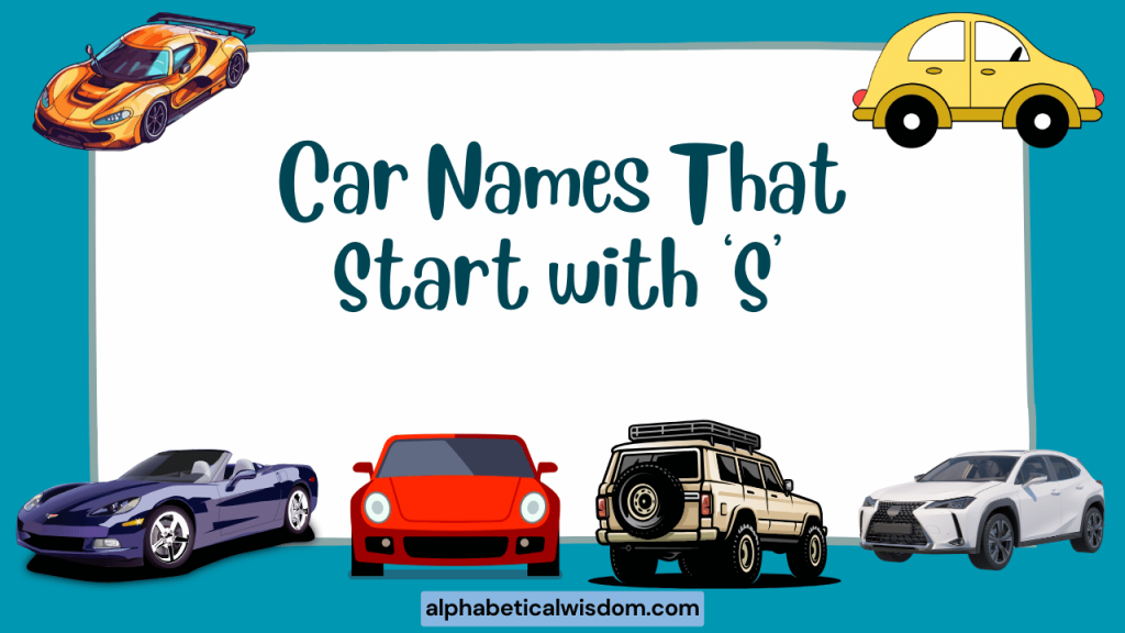 Car Names That Start With 'S': A Grammar Guide
